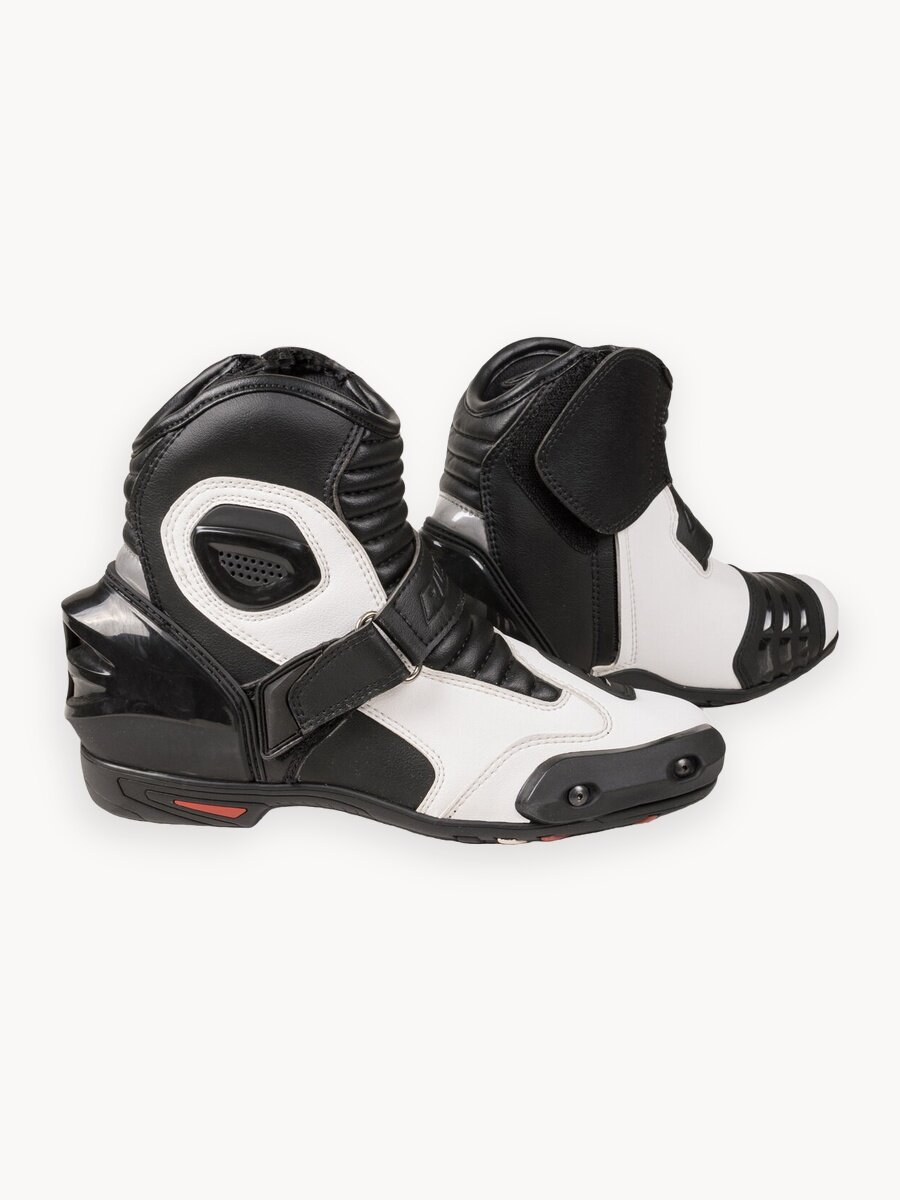 RUSH Мотоботы GIBBIE, цвет Черный/Белый, Размер 43