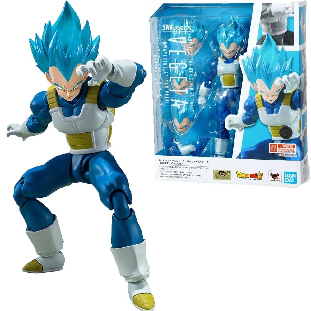 Экшн Фигурка Bandai S.H.FIGUARTS Dragon Ball Super - Супер Сайян Бог Вегета, Непоколебимая Гордость Сайяна , SHF