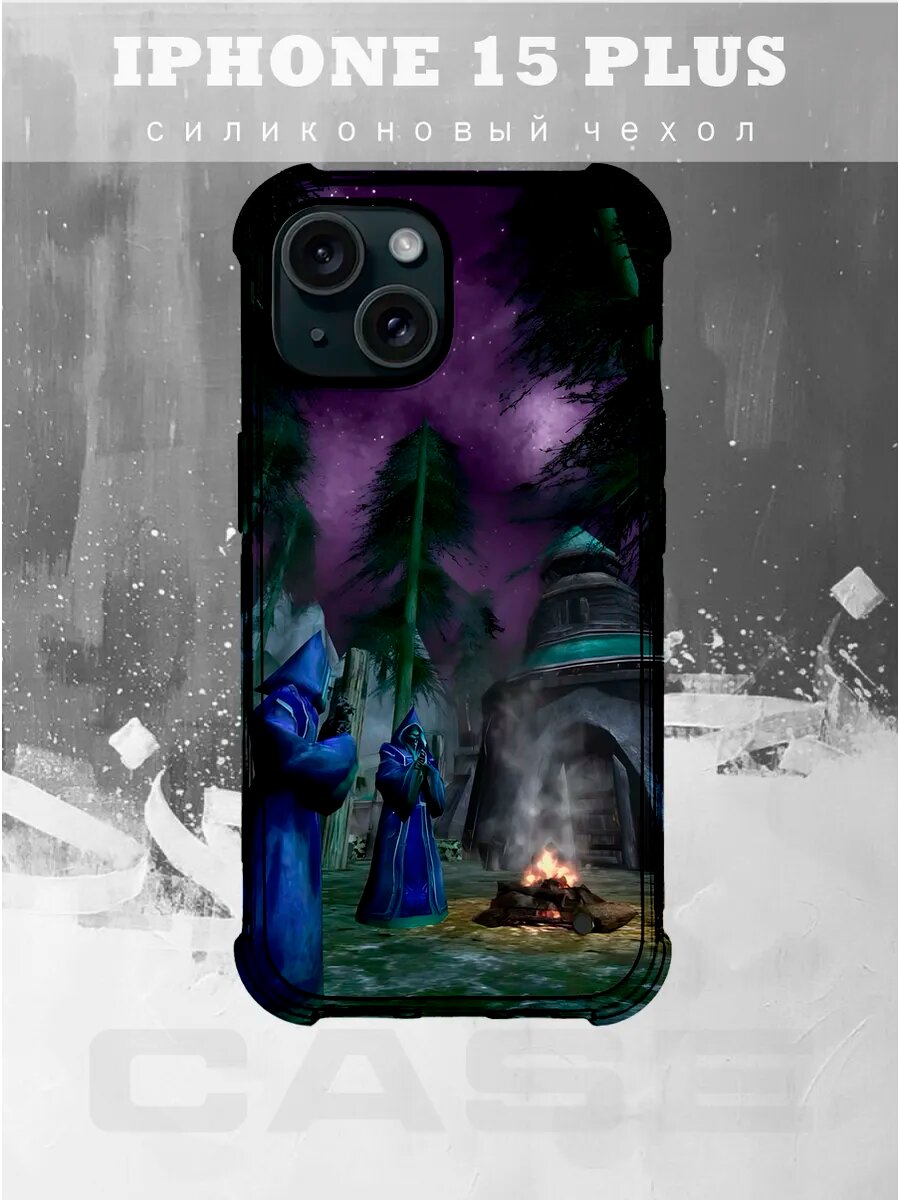 Чехол на IPHONE 15 PLUS с принтом World of Warcraft