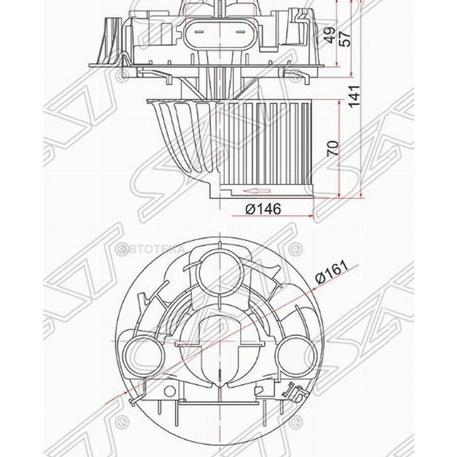 Мотор отопителя салона Nissan Almera 12-19 / March 02-10 / Note 05-13 / Renault SAT ST6001547691