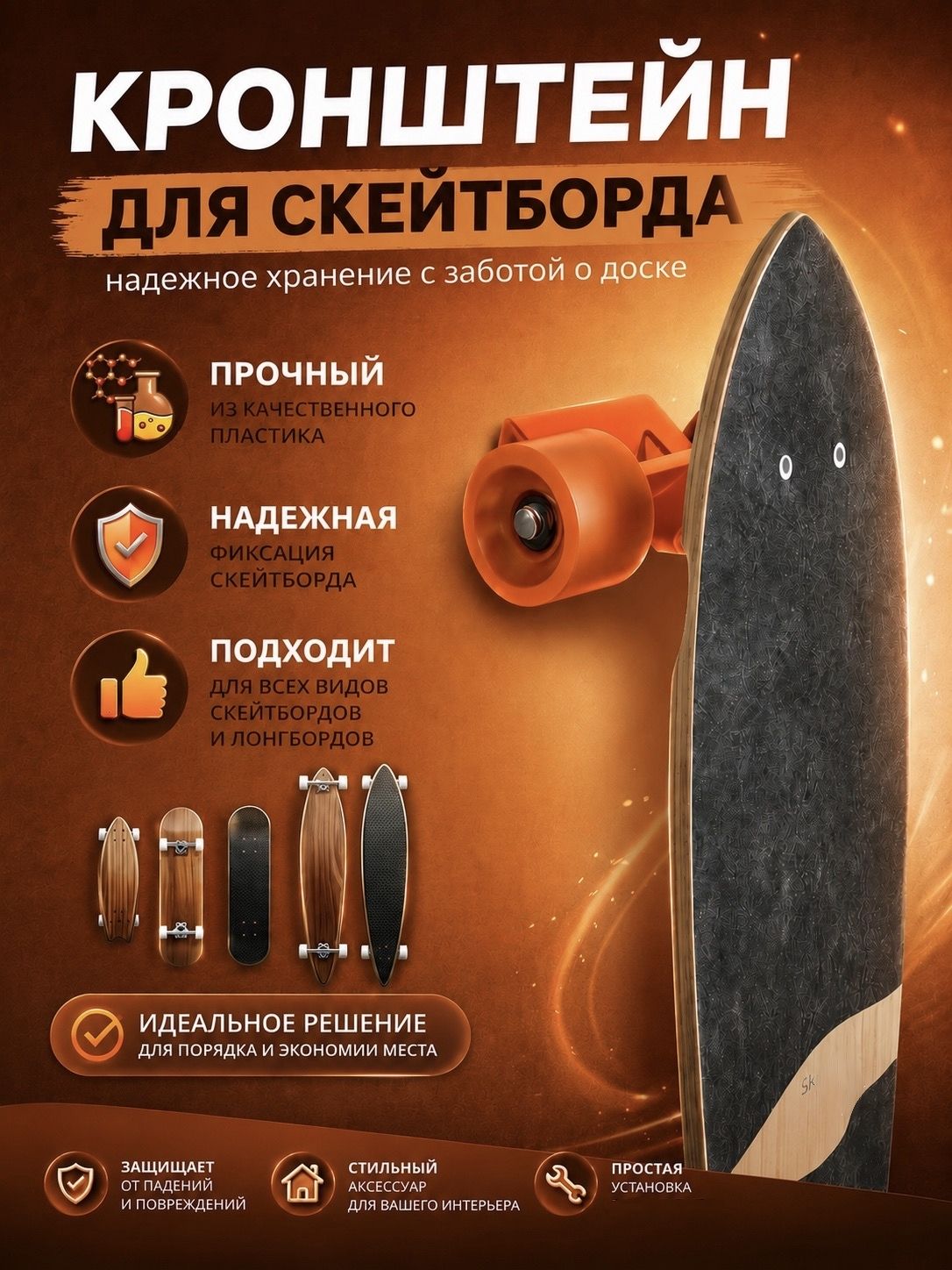 Кронштейн для скейборда