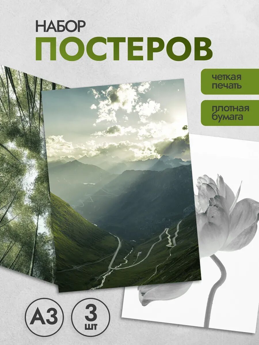 Постеры интерьерные А3 на стену