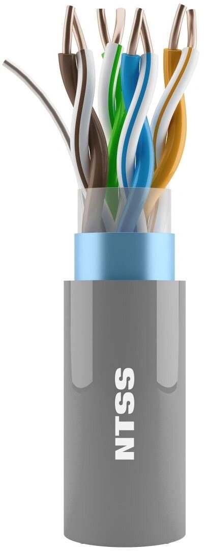 Кабель информационный NTSS NTSS-IN-FUTP4-5E-LSZH-GY кат.5E F/UTP 4 пары 24AWG LSZH внутренний 305м серый