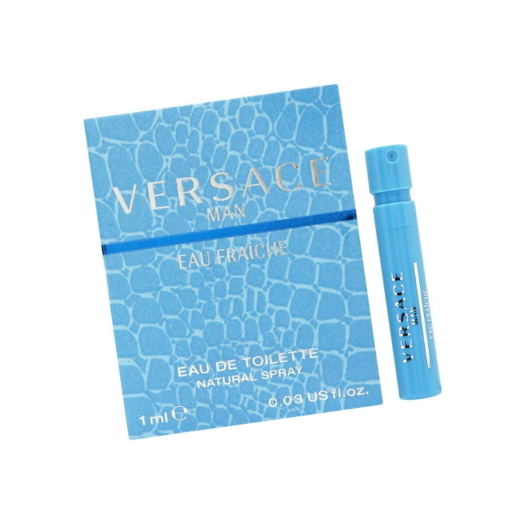 Versace Man Eau Fraiche парфюм для мужчин 1 мл миниатюра - Версаче Мен О Фреш голубые