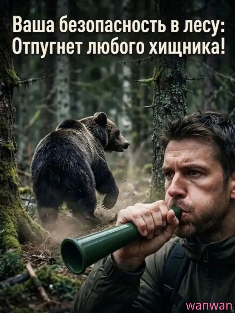 Горн охотничий сигнальный рожок для выживания в лесу, громкий отпугиватель медведей и животных