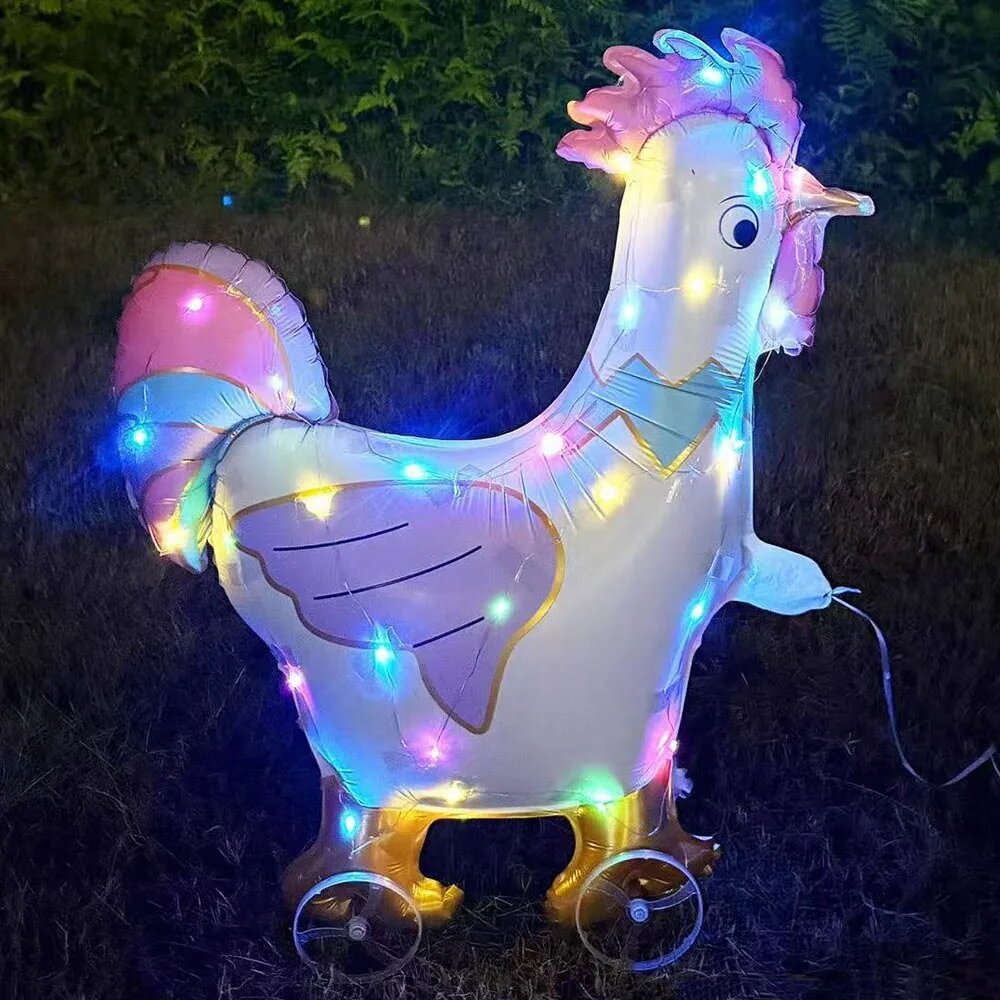 Светящийся шар-петушок на колесиках, Rooster