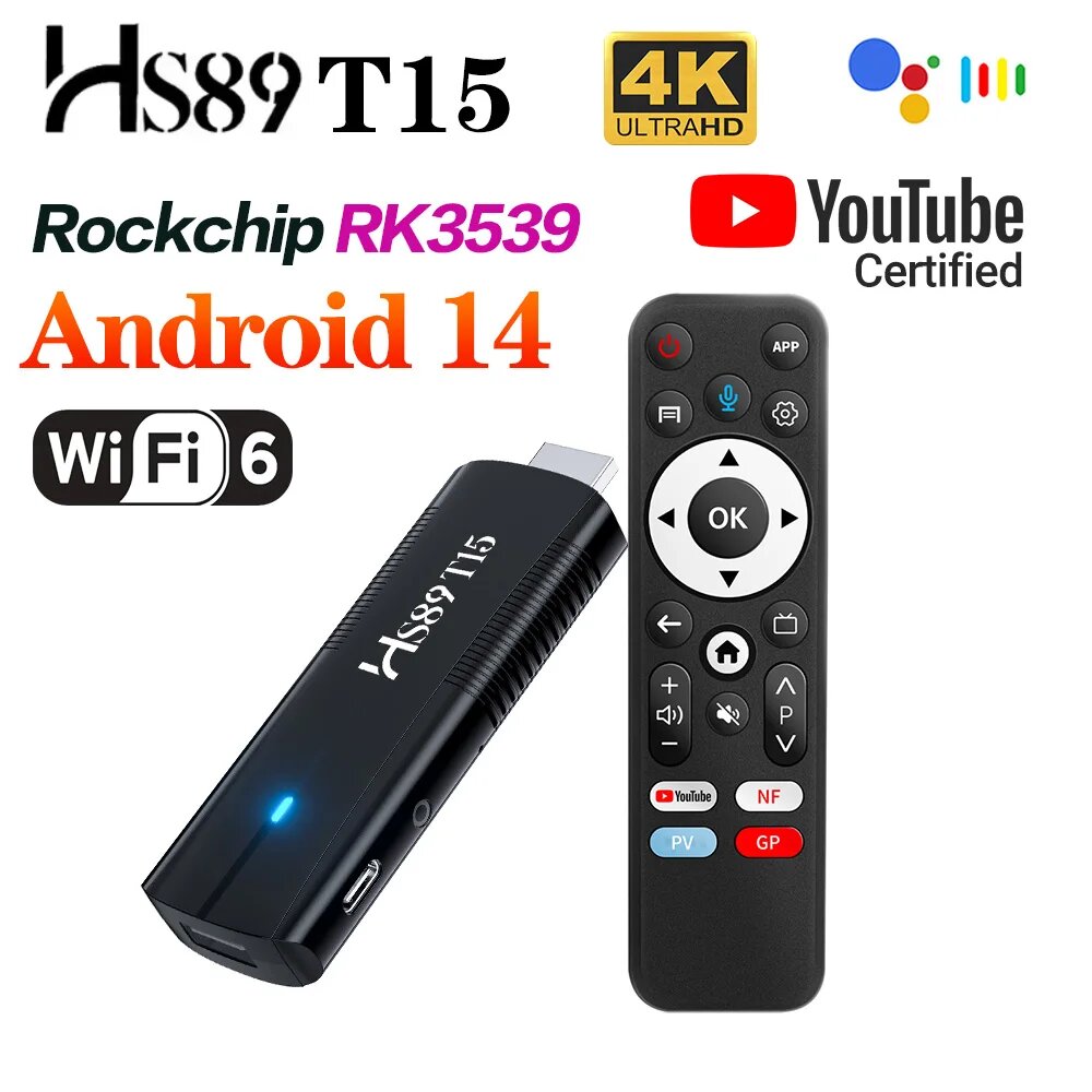 VONTAR HS89 T15 ТВ-стик Android 14 — фото 1