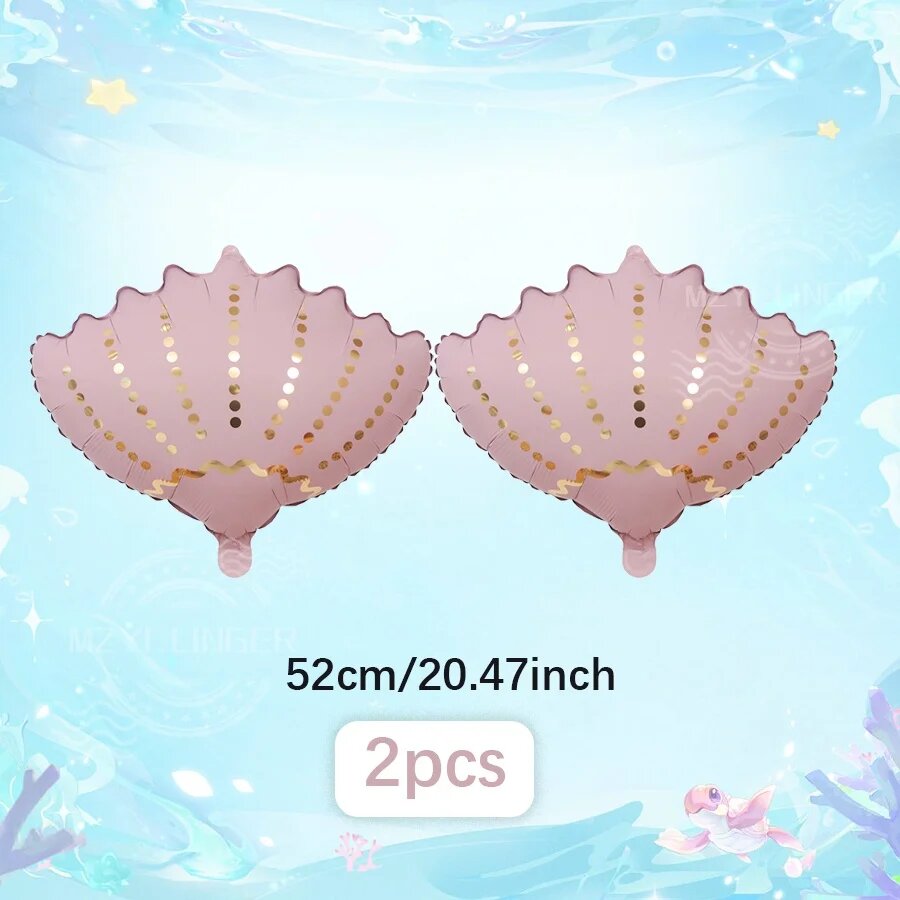 Фольгированные шары морские животные Розовый, pink shell
