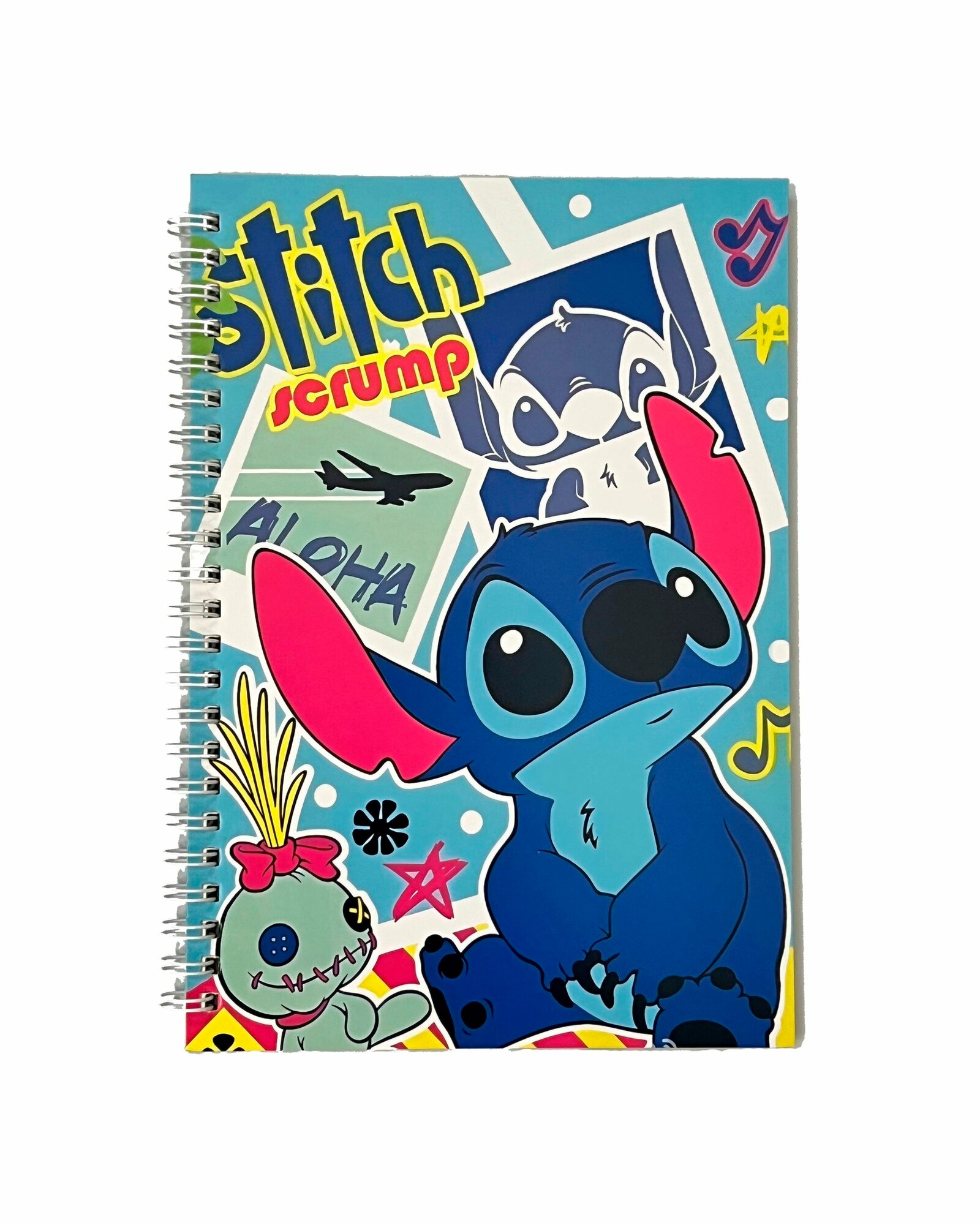 Блокнот А5 на пружине в клетку, Stitch Стич №1