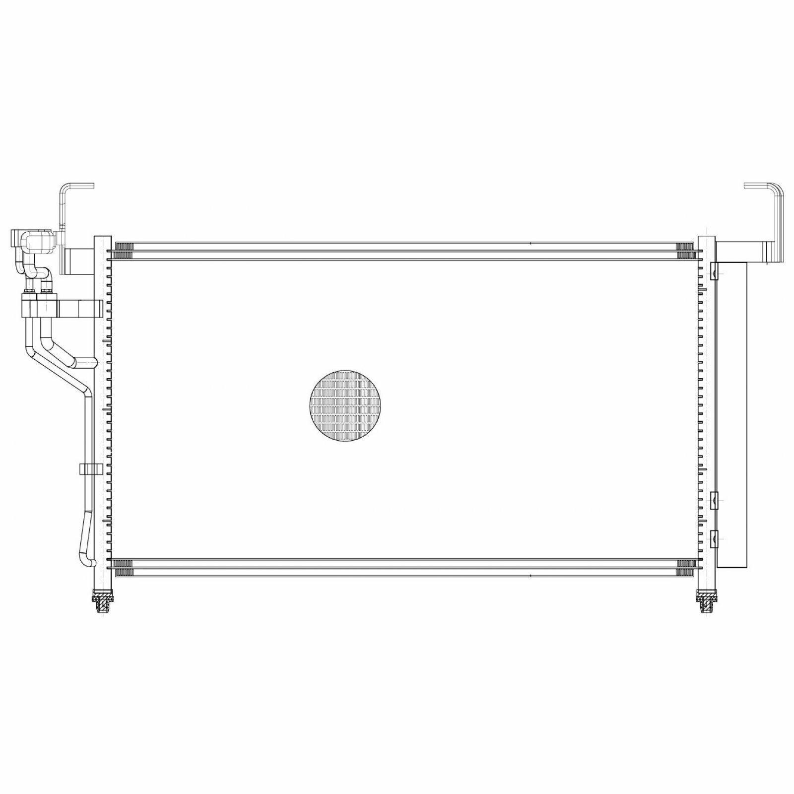 Радиатор кондиционера, для Хендай H-1 oem 976064H000, 976064H200 арт LRAC08H4