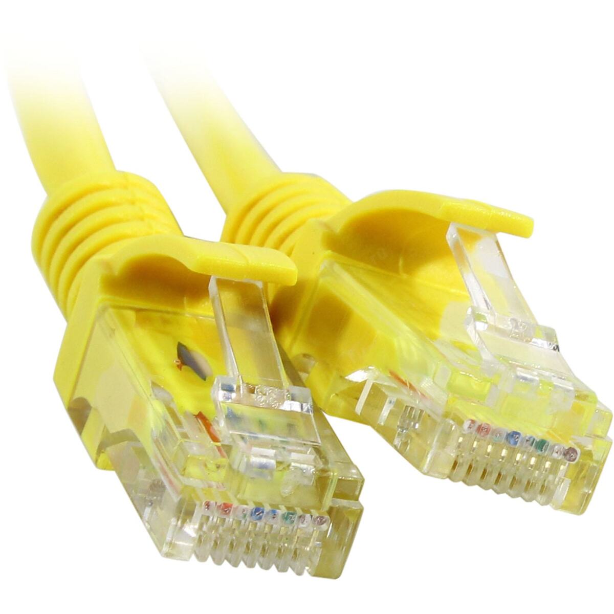 ExeGate UTP-RJ45-RJ45-5e-1M-YL Patch Cord UTP кат.5e, 1м, жёлтый EX258671RUS — фото 1