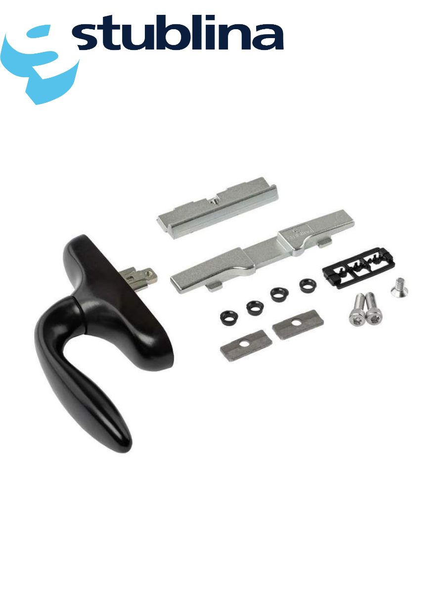 Ручка оконная для поворотно-откидного открывания Stublina 1001.00.313, черная RAL 9005
