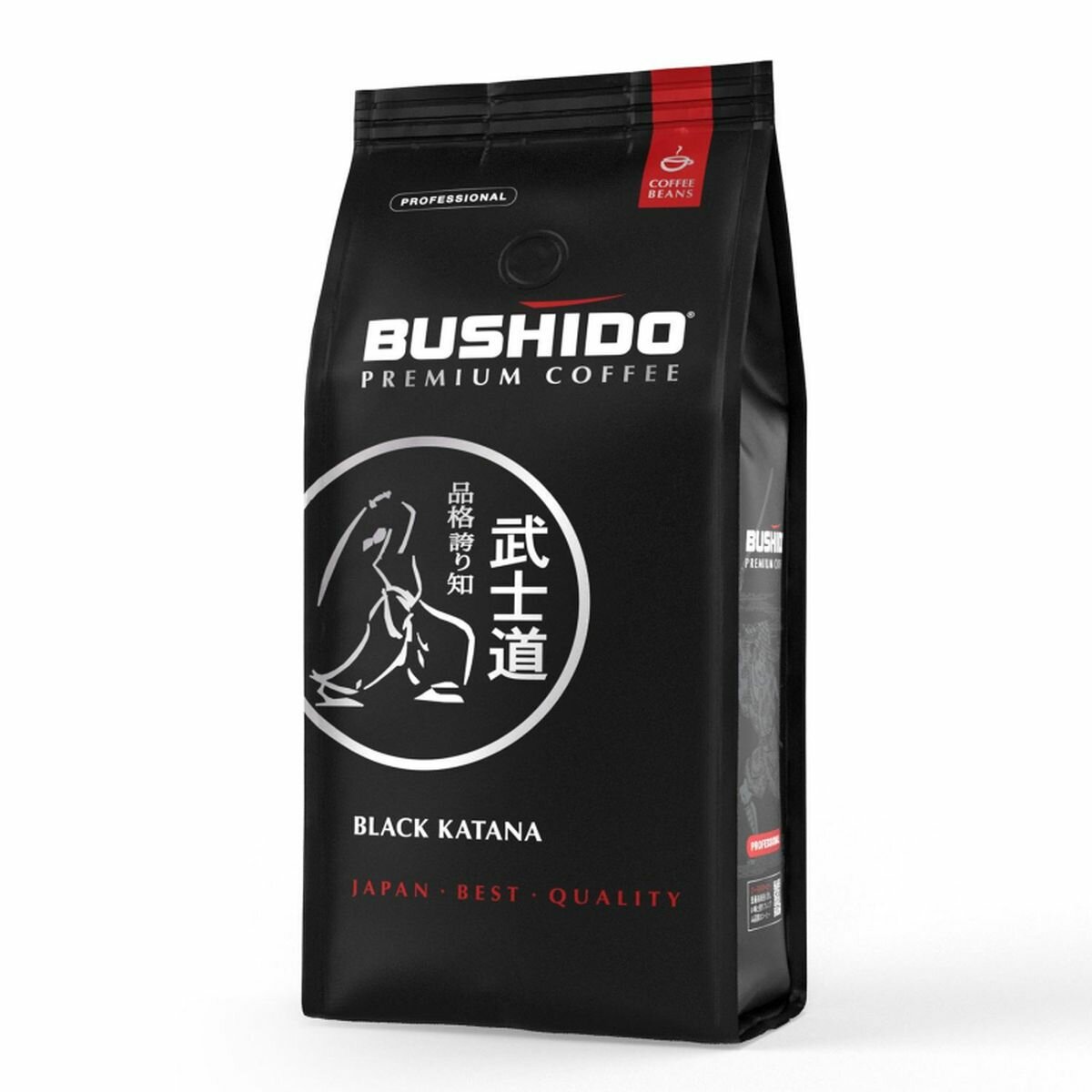 Кофе в зернах Bushido Black Katana 100% Арабика 1кг (вакуумный пакет), 4 уп.