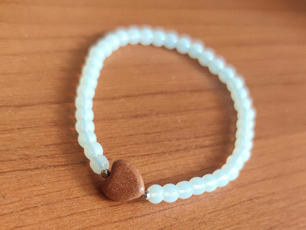 Браслет, авантюрин, лунный камень