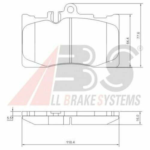 Комплект передних тормозных колодок Abs 37261 для Lexus LS; Toyota Celsior