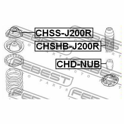 Опора заднего амортизатора TORQUE as1003 Febest chssj200r для Chevrolet OPTRA , OPTRA 1J