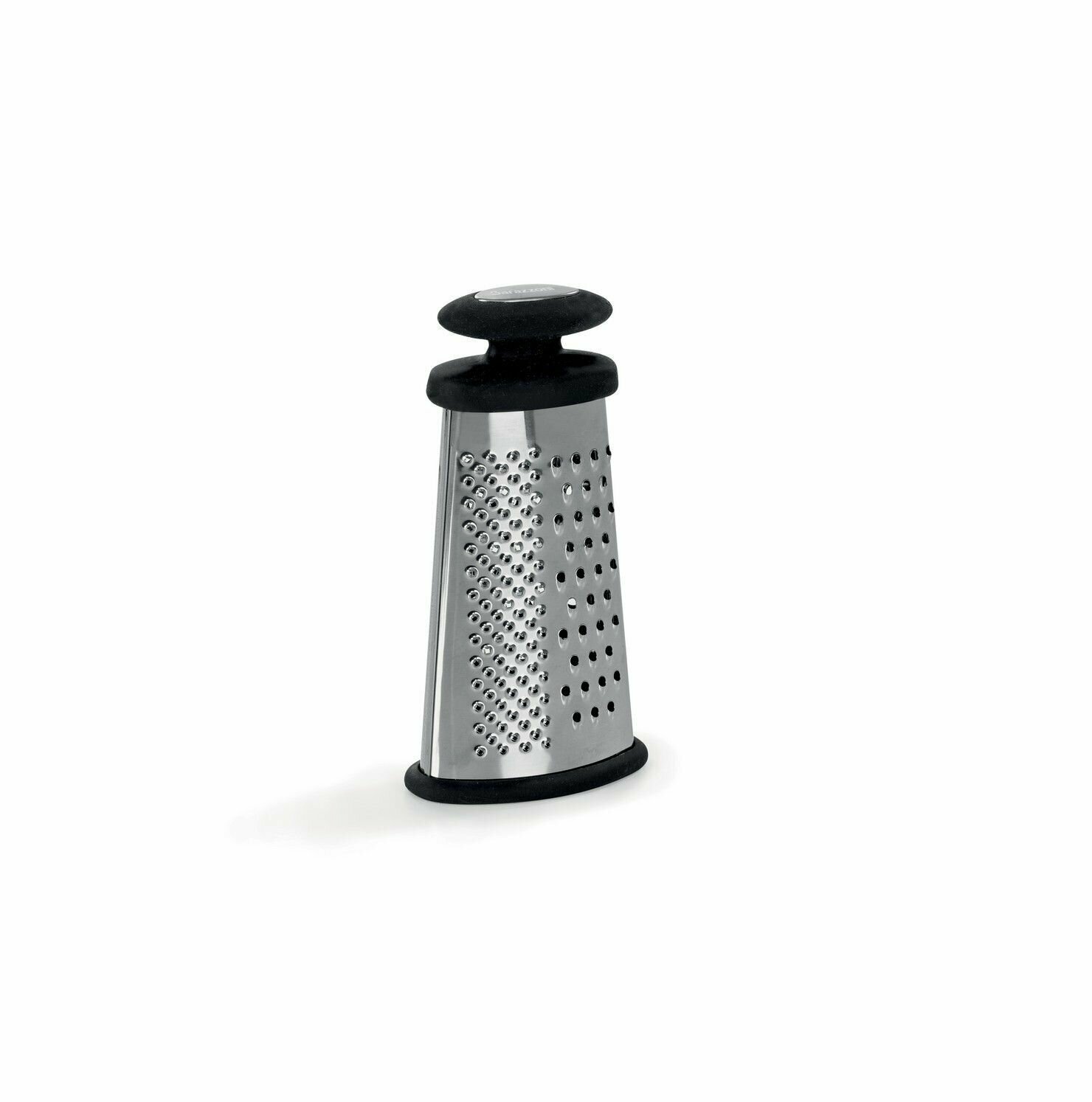 Терка для овощей ручная овальная Barazzoni My Utensil Small Oval Grater, с силиконовым противоскользящим основанием, 7,6 см, нержавеющая сталь 18/10, полипропилен, цвет серебристый