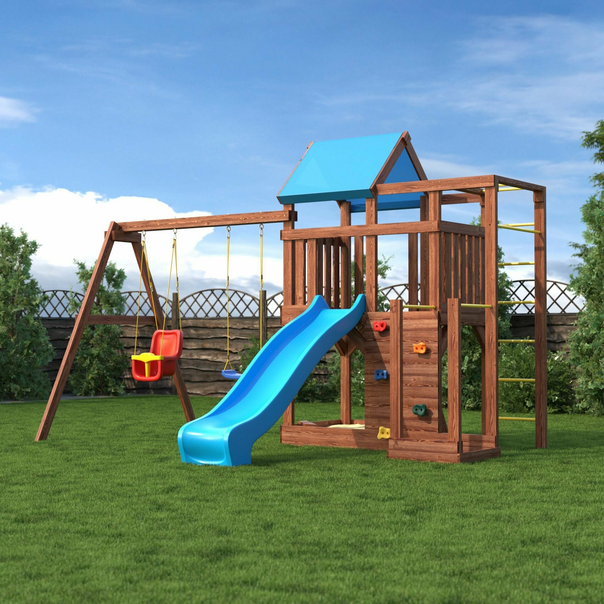 CustWood Scout SC5 Детская деревянная игровая площадка для улицы дачи