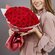 Монобукет из 39 красных роз FLORY LOVE. Стильный, элегантный букет.