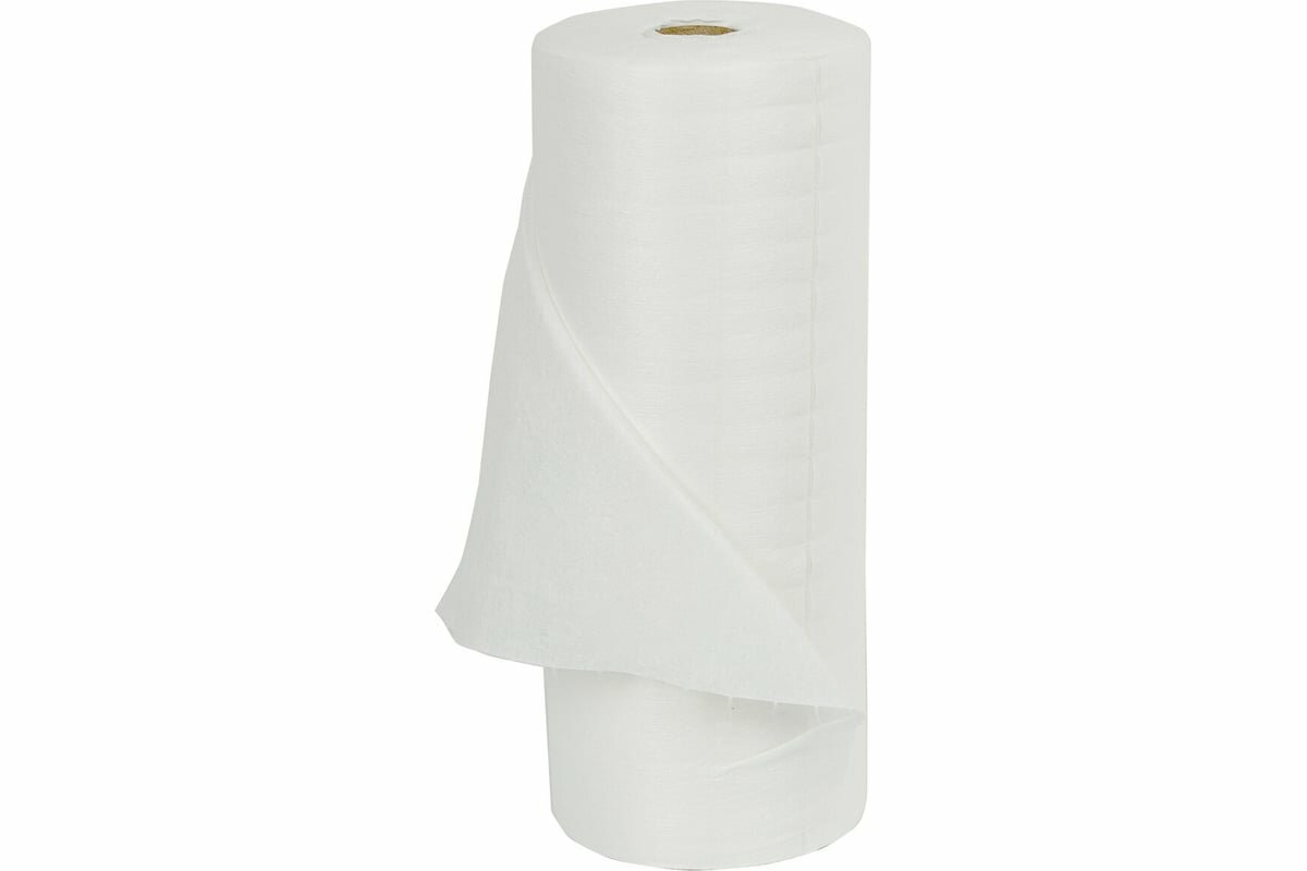 Чистовье одноразовые белые салфетки в рулоне 100 шт 30x40 см спанлейс 40 г/м2