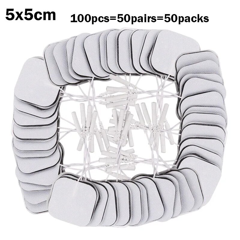 Электродные подушечки Raiuleko для электростимуляции 100 шт 5x5cm 100 pcs