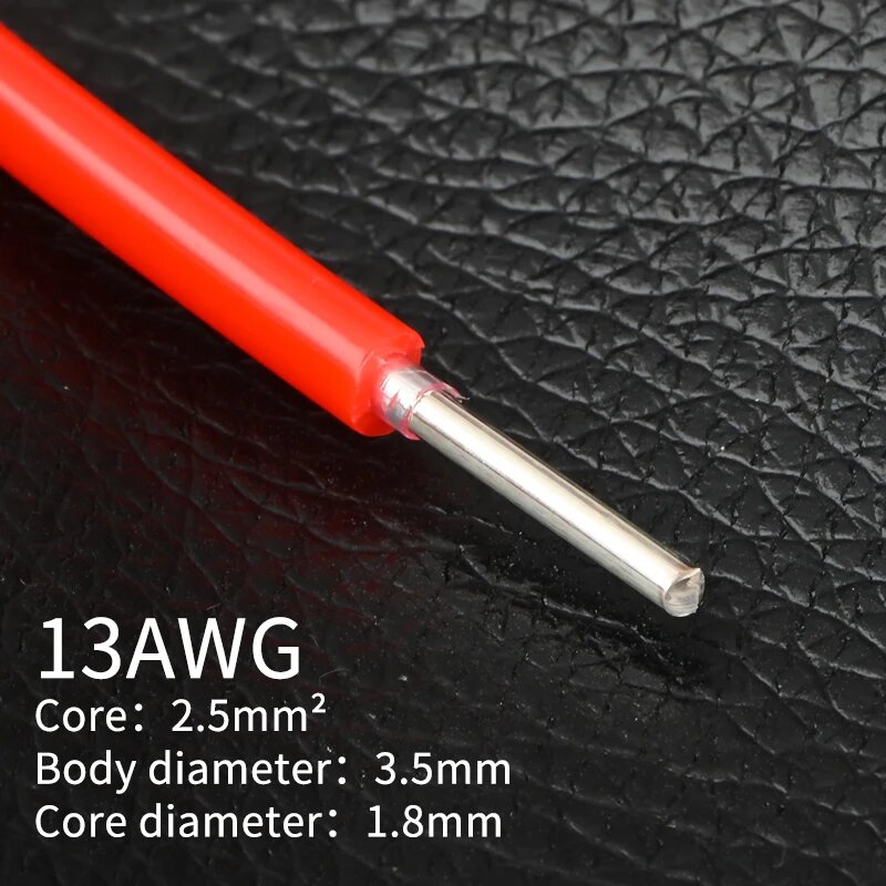 Серебряный Hi-Fi аудио кабель для динамиков 11AWG 13AWG Red 2.5mm2 13awg, 1 м