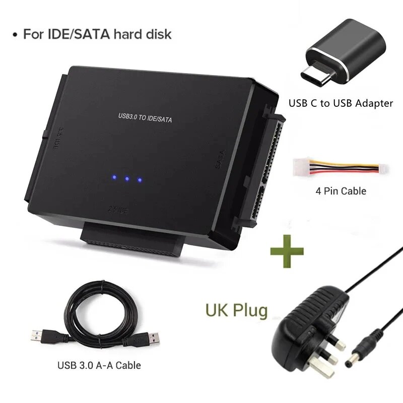 Congdi Адаптер SATA/IDE к USB 3.0 для HDD/SSD 2.5/3.5 дюймов