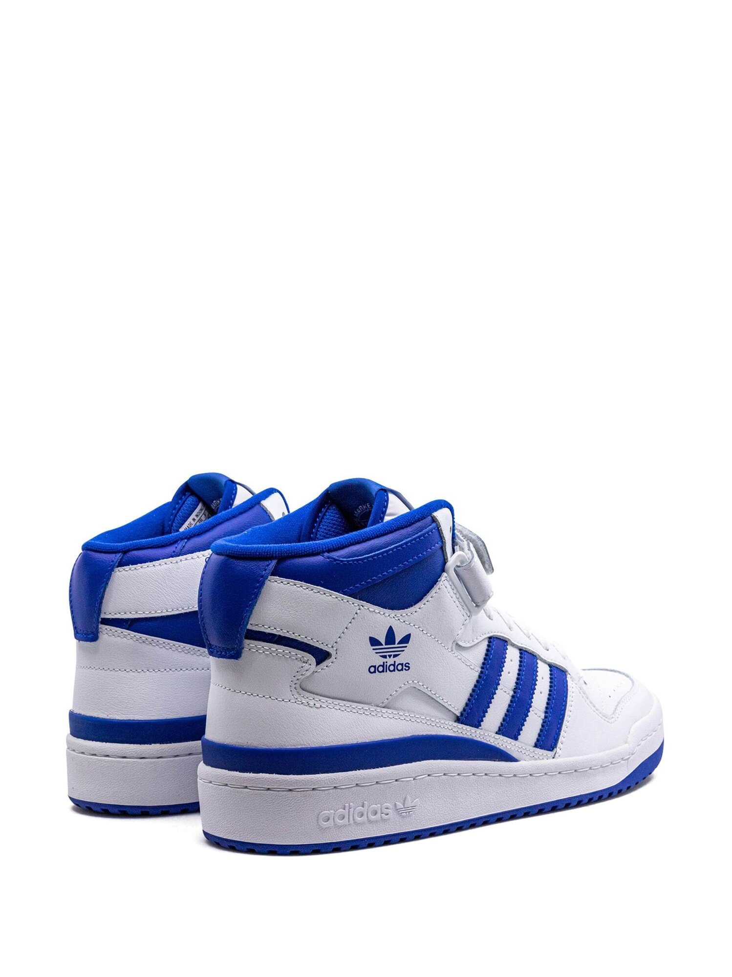 Кроссовки adidas Forum Mid White/Royal, размер 5.5 US, бежевый/белый — фото 1