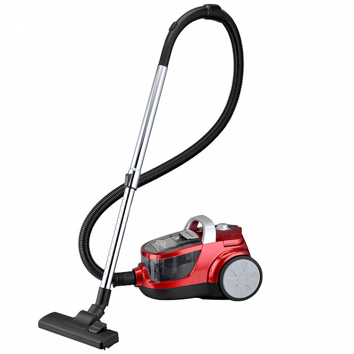 Пылесос Delta Lux DL-0836 с системой фильтрации "Супер-циклон", красный