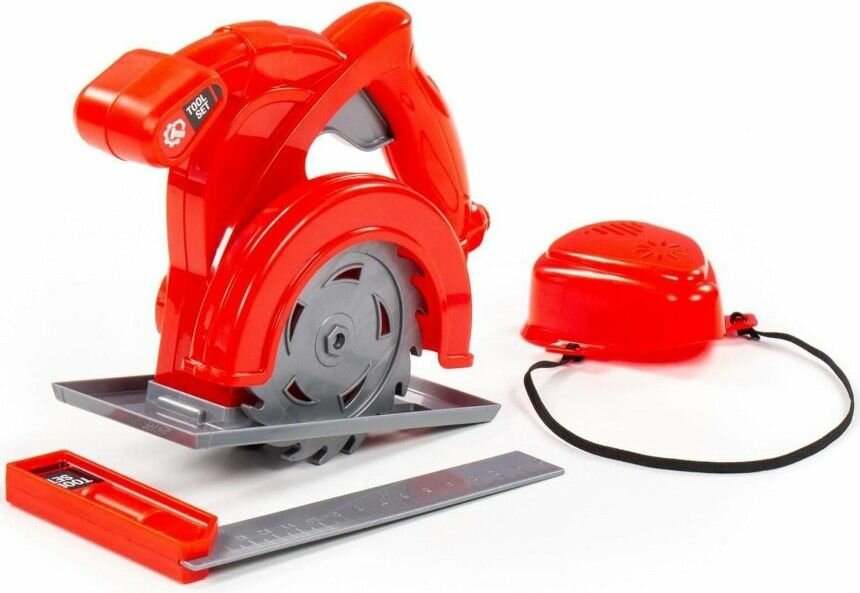 Игрушечный набор инструментов №26: циркулярная пила, угольник, респиратор, детская сюжетно-ролевая игра для мальчиков, юный строитель и слесарь