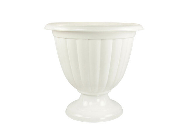 Вазон Жасмин 12л d38см h36см белый пластик