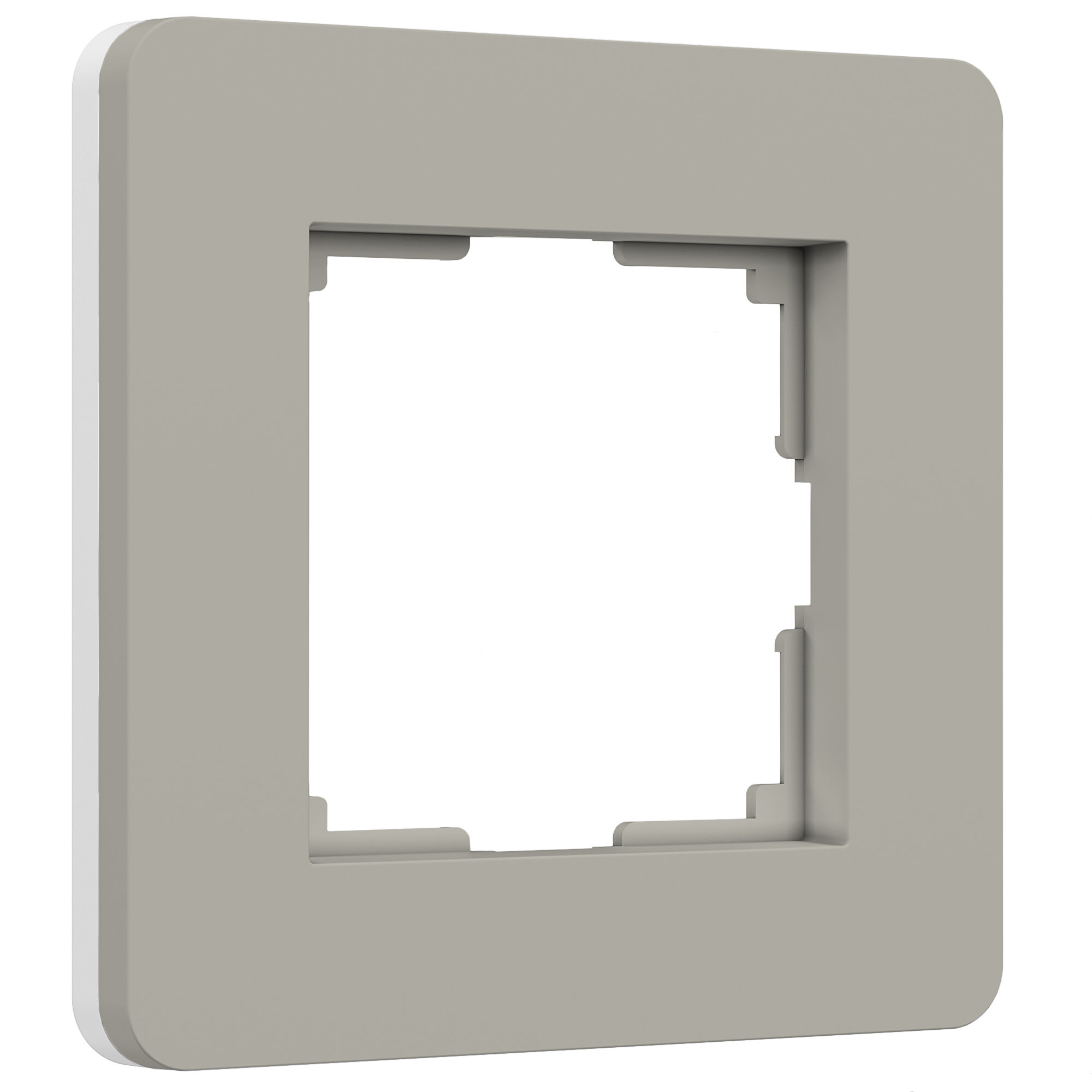 Рамка на 1 пост Werkel Split W0013067 soft-touch, цвет дымчатый / белый