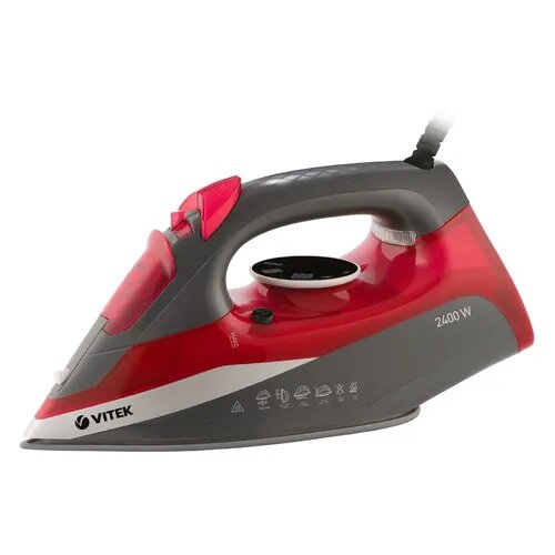 Утюг Vitek VT-8348, 2400Вт, серый/красный