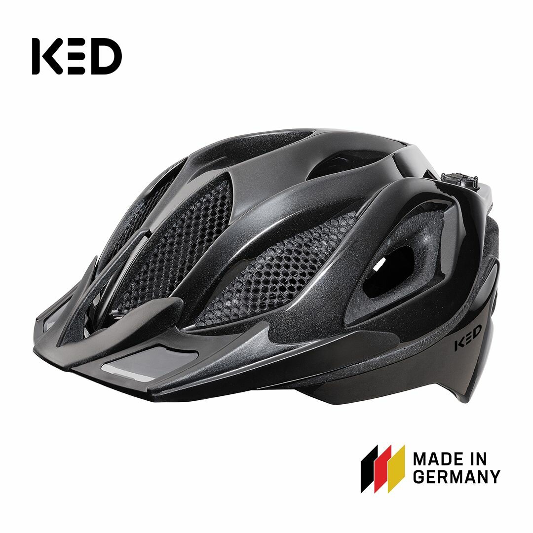 Шлем велосипедный взрослый мужской, женский, подростковый, защитный велошлем KED Spiri Two Black, для самоката, роликов и скейтборда, размер M (52-58 см)