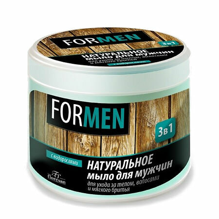 Флоресан (Мыло д/мужч. натур. д/ухода за телом/волосами/бритья 3 в 1 (Ф-40b) 45