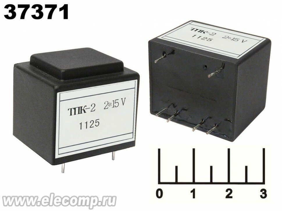 Трансформатор 2*15V 0.08A ТПК-2 (ТПГ-2) (аналог)