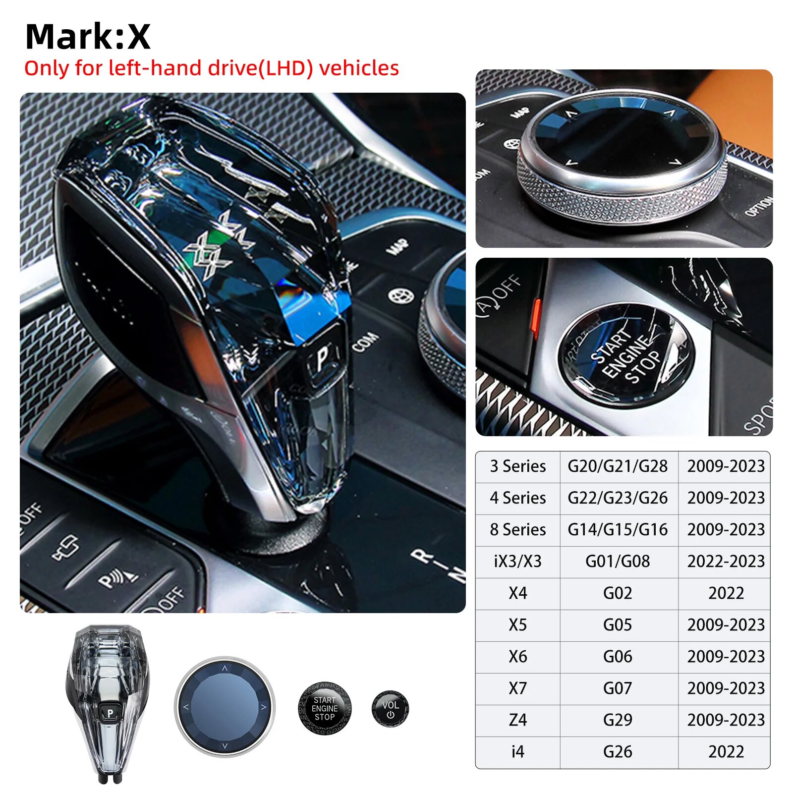 Ручка КПП X Mark для BMW G20/G21/G28/G14/G15/G16