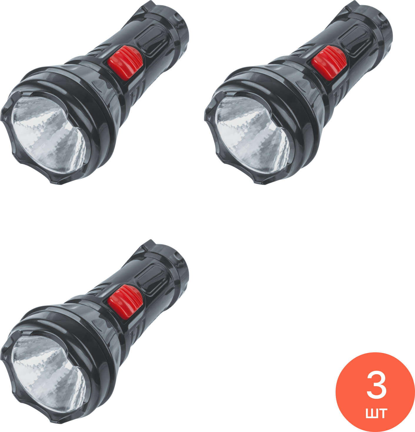 Фонарь ручной Navigator / Навигатор NPT-CP15-ACCU на аккумуляторе Lead-Acid 4В 0.5А/ч, IP33 0.5Вт, 61305 / светодиодный (комплект из 3 шт)