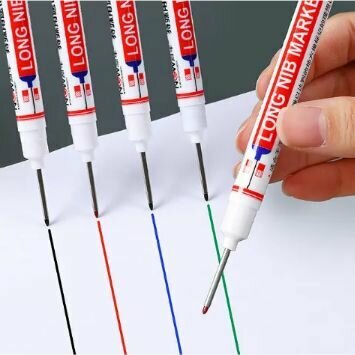 Маркер-краска Строительный на масляной основе NO-316, синий , красный и чёрный 4шт.