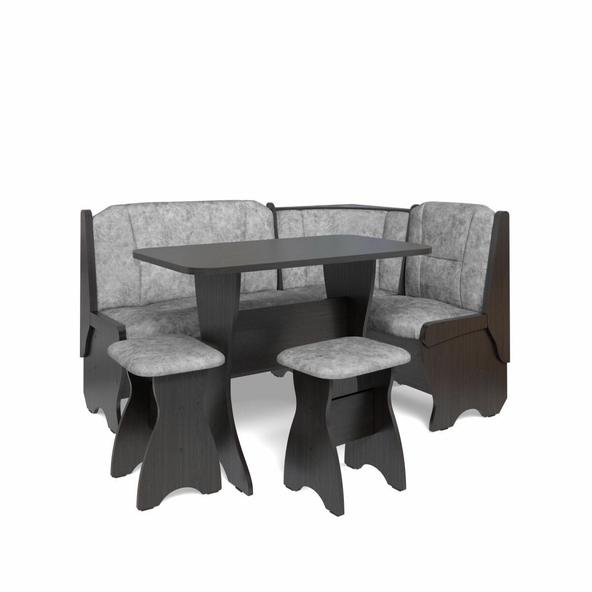 Кухонный уголок Оливия Венге/Велюр Графит/Венге