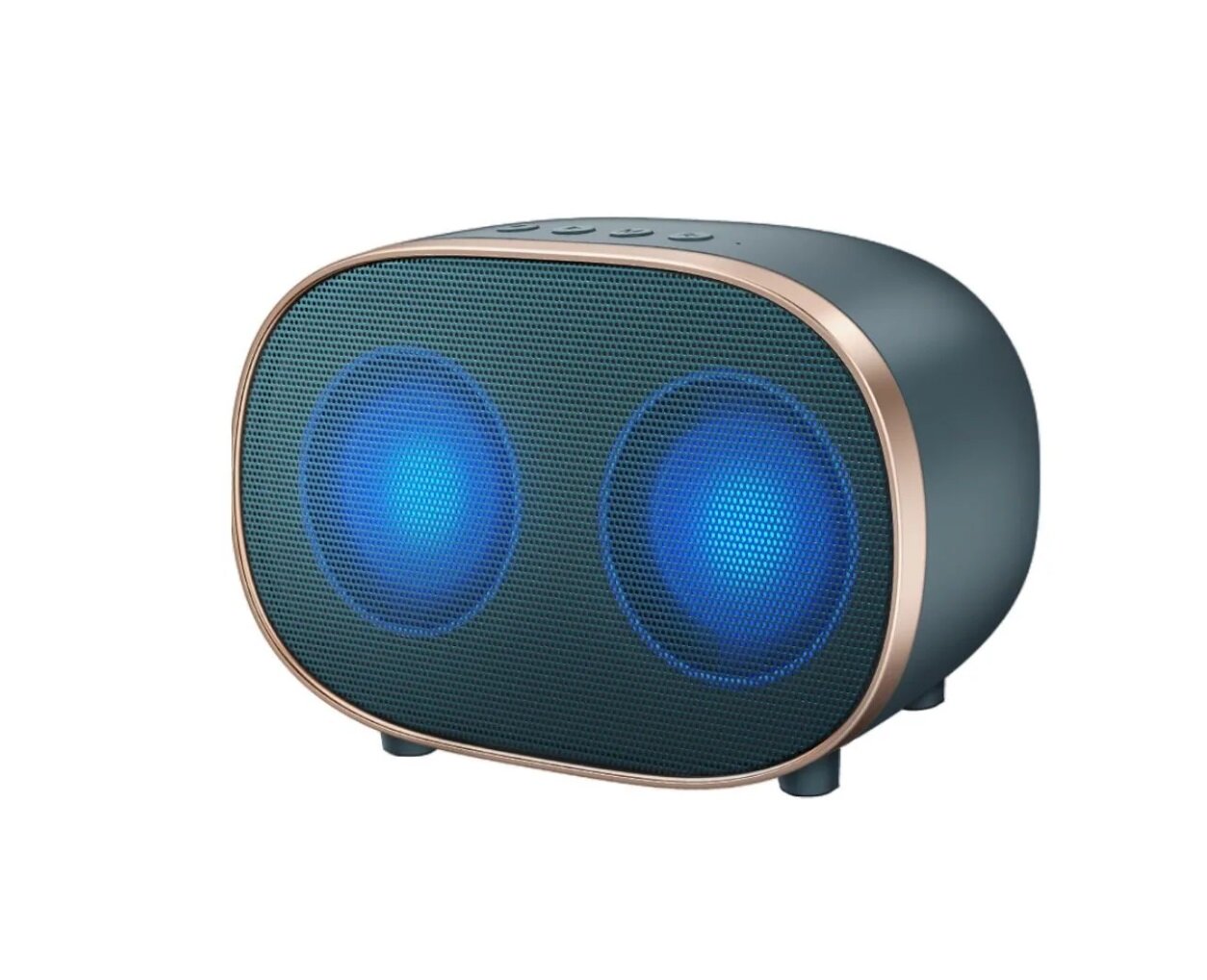 Беспроводная колонка Recci Minimalist Style Design Stereo, Hi-Fi, 6W, 1200mAh, BT5.0/AUX/TF/Mic, Темно-Зеленый