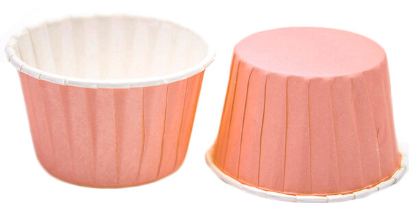 Капсула 5х4 см. Маффин нежно-розовый с поддержкой, 100 шт. (Набор из 2 шт.)
