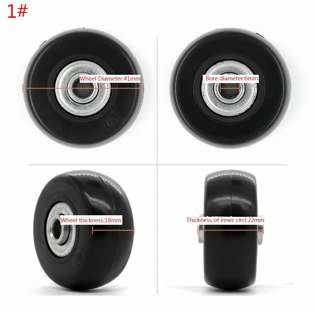 1 шт. пластиковые поворотные колеса для багажа, сменные ролики чемодана