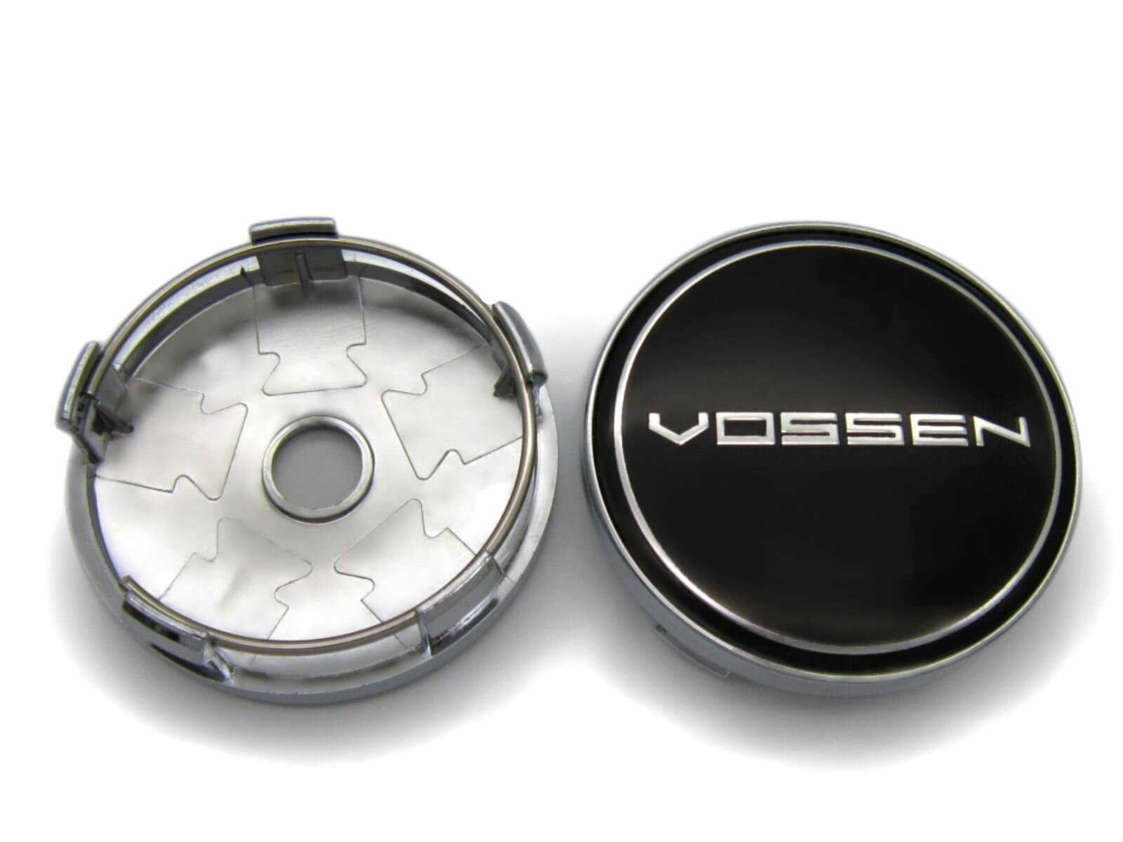 Колпачок, заглушка на литой диск Vossen black 60/56 мм, 1 шт.