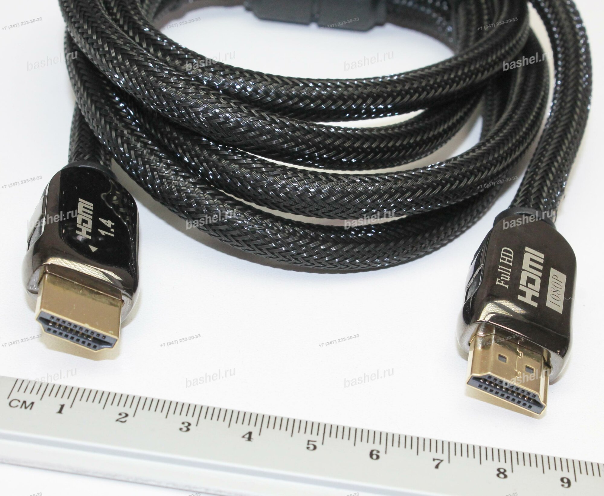 Шнур HDMI-HDMI DAYTON (шт. позол. метал, шелк д.8,0 мм, фильтр, version 1.4) 1,5 м