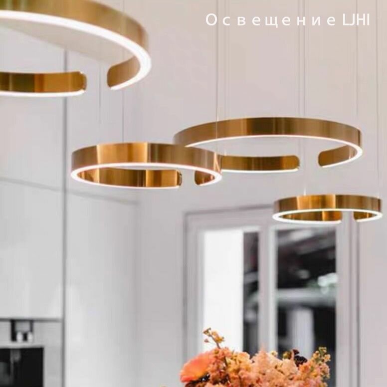 Люстра LJHI, светодиодная, с регулировкой цветовой температуры, 3 режима, пульт ДУ