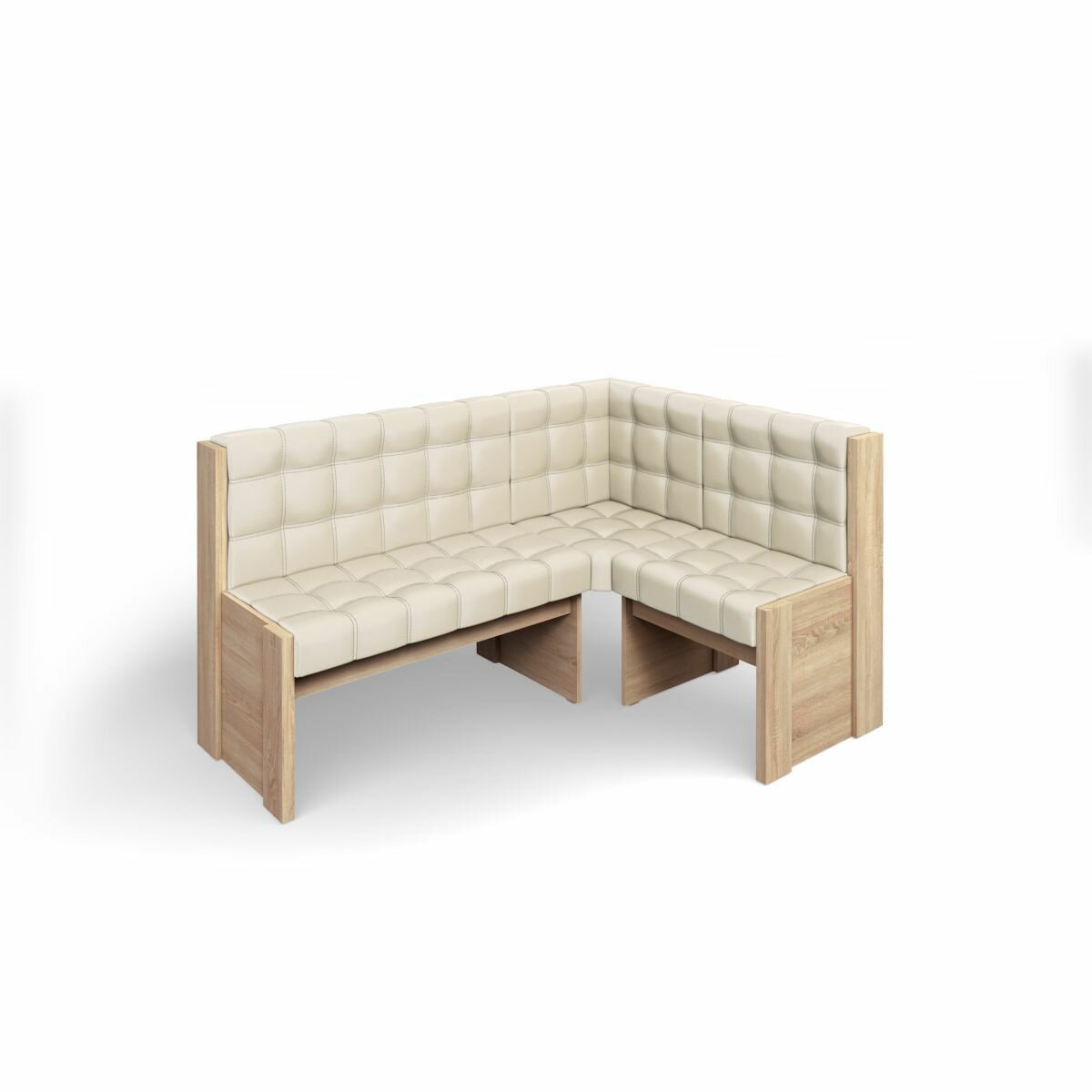 Скамья угловая Брайтон Дуб Сонома/Борнео Крем