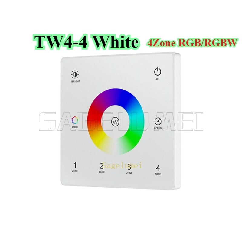 Сенсорная панель SAGE LU MEI TW4-4 White, 4 зоны RGB