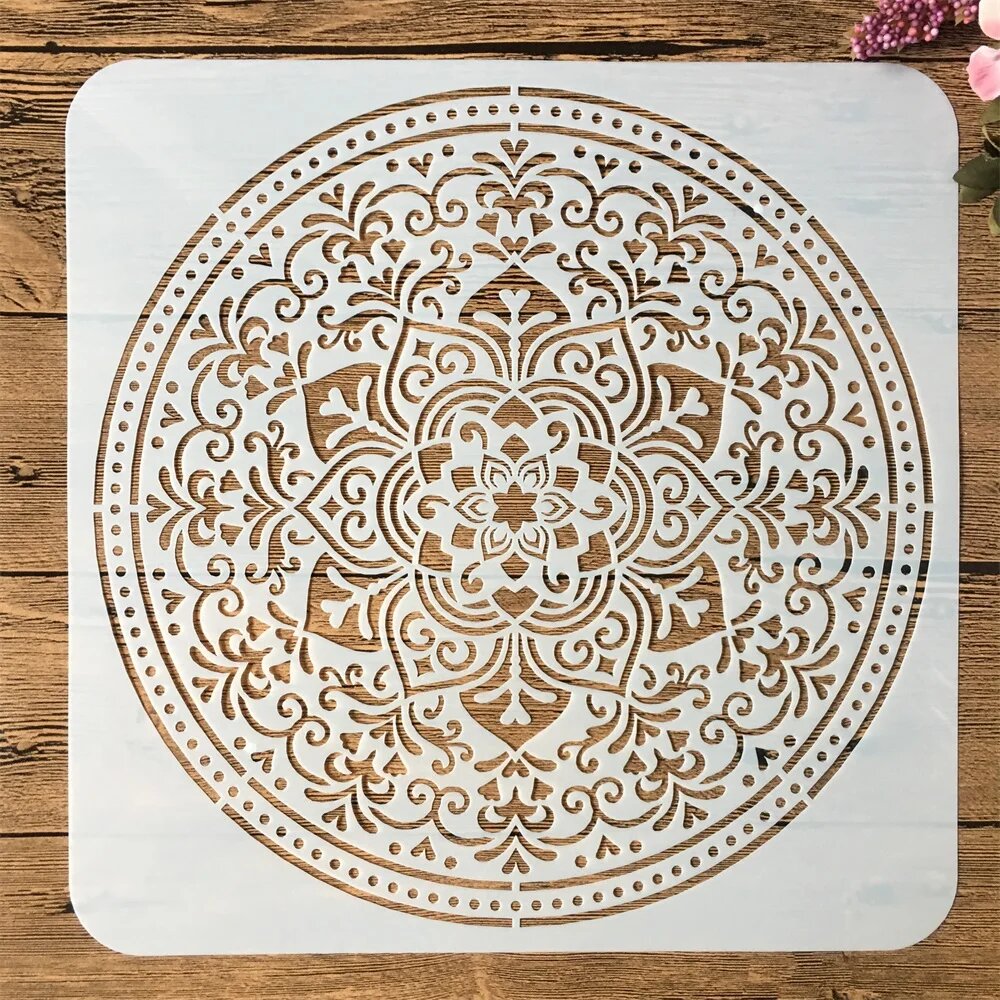 Трафарет для рисования Мандала, 30х30 см, Цвет: 1Pcs No 9