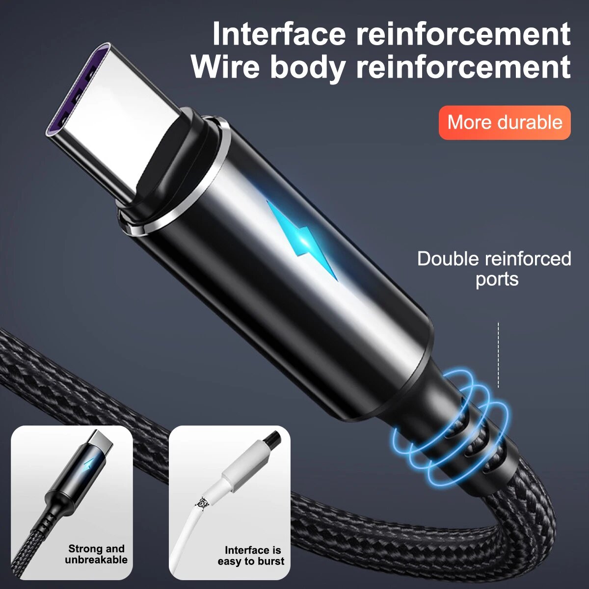 ANKNDO кабель Type C/Micro USB 0,25 м Type C — фото 1